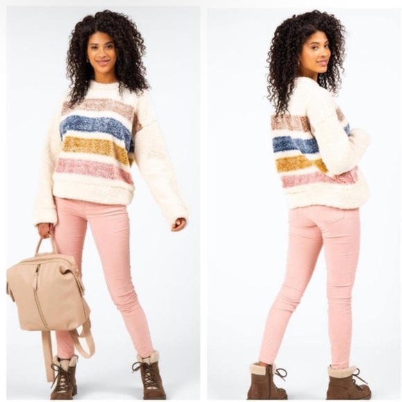 Harper | Sweaters | Harper Heritage Raley Sherpa Color Block Sweater ...